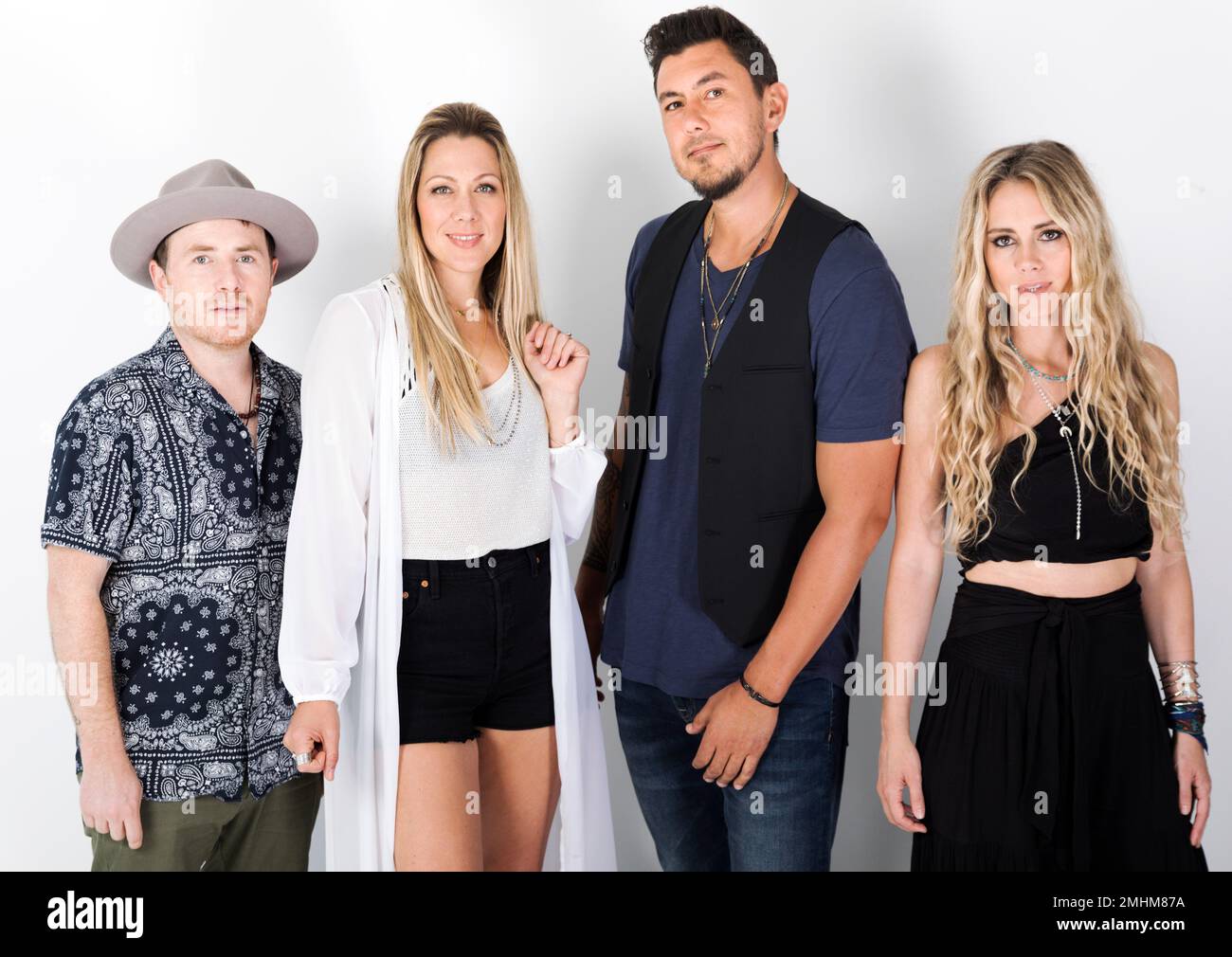 Jason Reeves, Colbie Caillat, Justin Kawika Young, and Nelly Joy of the ...