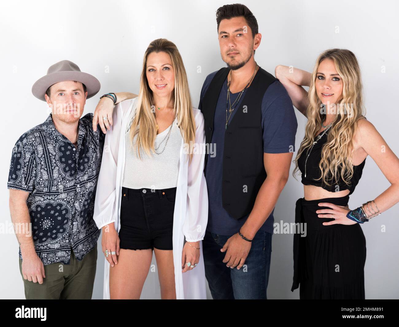 Jason Reeves, Colbie Caillat, Justin Kawika Young, and Nelly Joy of the ...