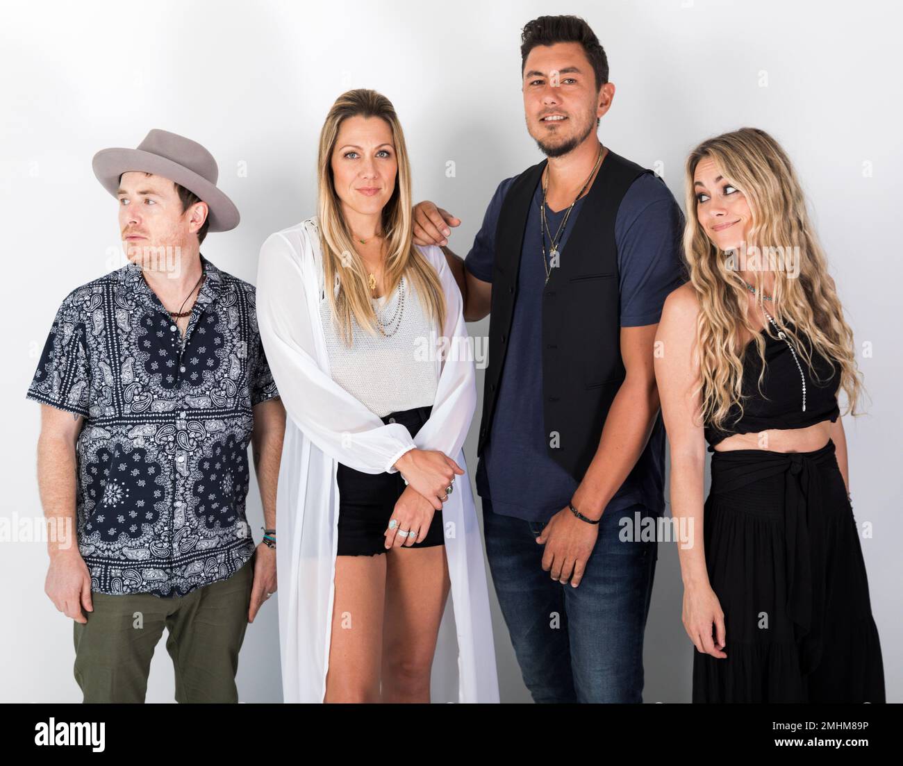 Jason Reeves, Colbie Caillat, Justin Kawika Young, and Nelly Joy of the ...