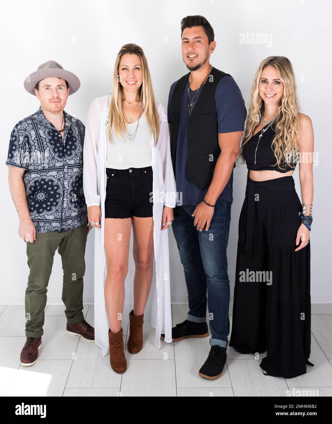 Jason Reeves, Colbie Caillat, Justin Kawika Young, and Nelly Joy of the ...