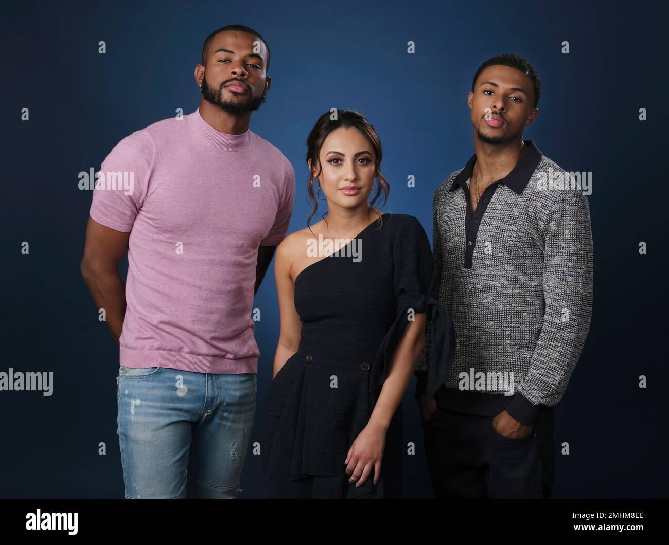 From left, Trevor Jackson, Francia Raisa and Diggy Simmons, cast ...