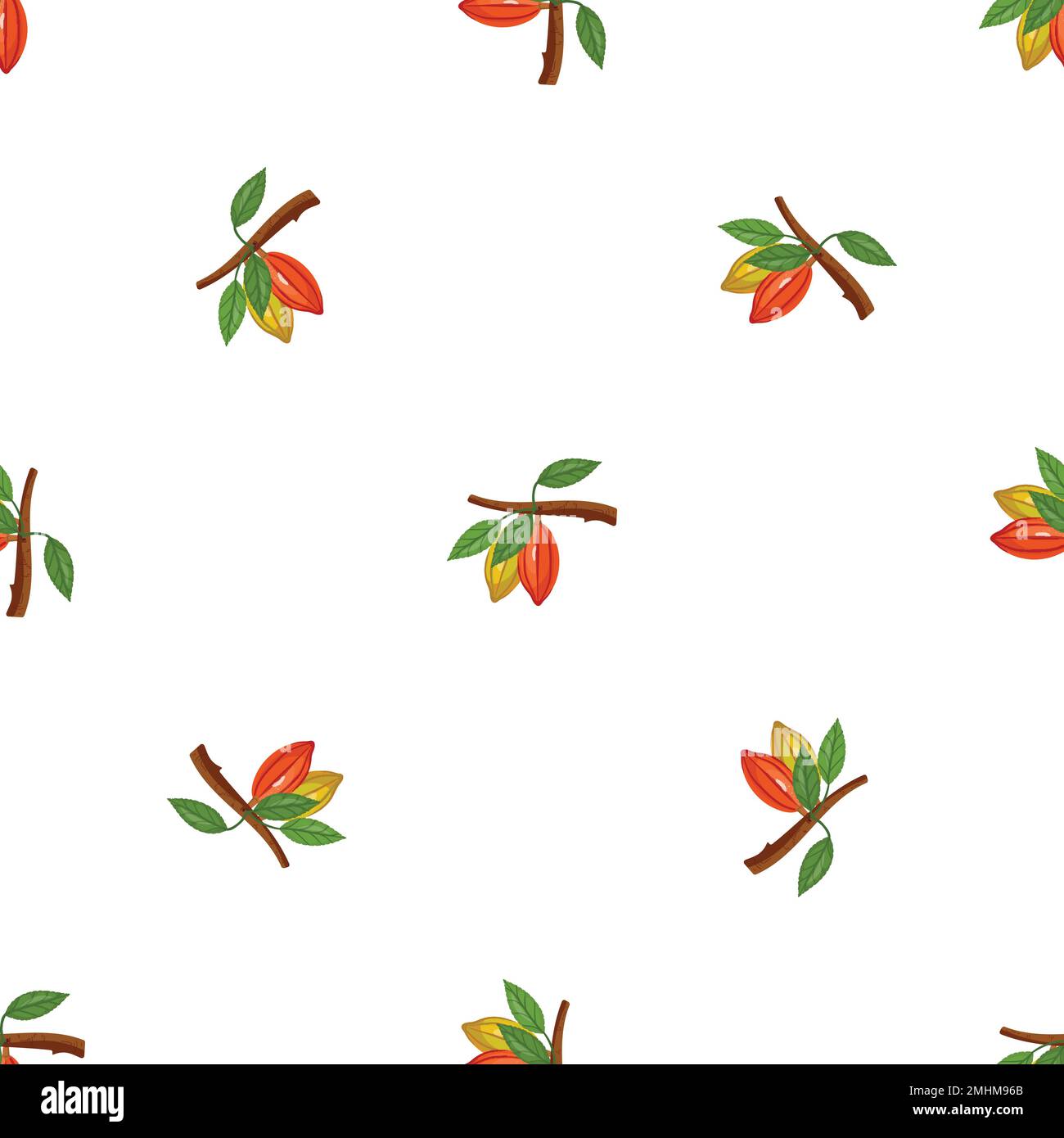 Cocoa branch pattern seamless vector Stock Vector Image & Art - Alamy