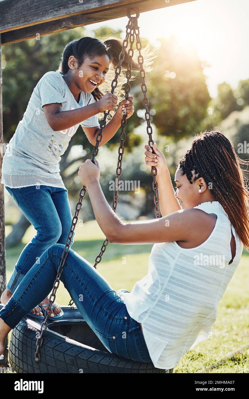 Making it another fun-filled day together. a mother and her daughter ...