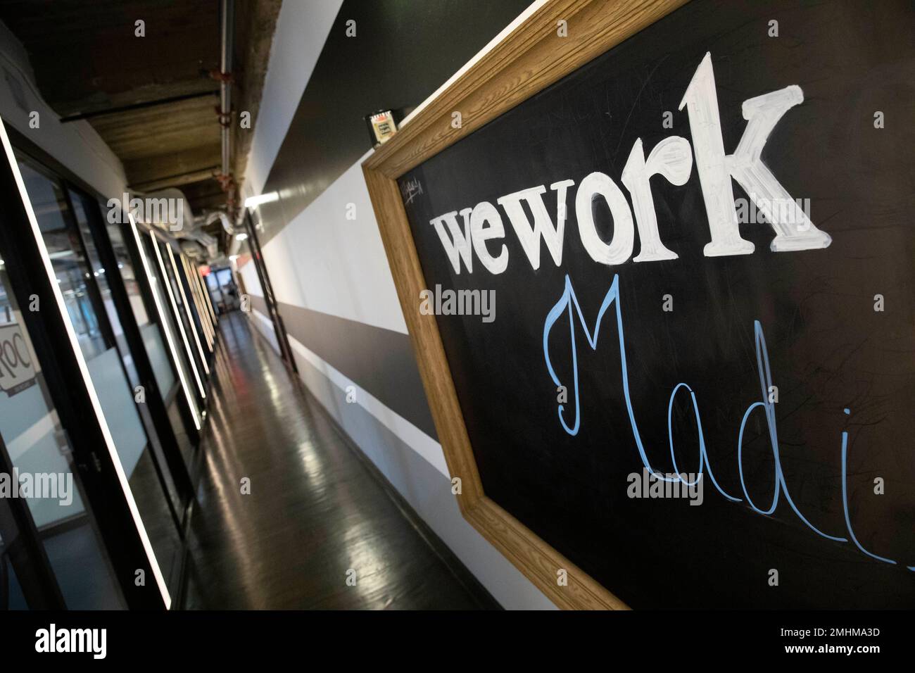 A WeWork office space is shown, Tuesday, Nov. 5, 2019 in New York. (AP ...