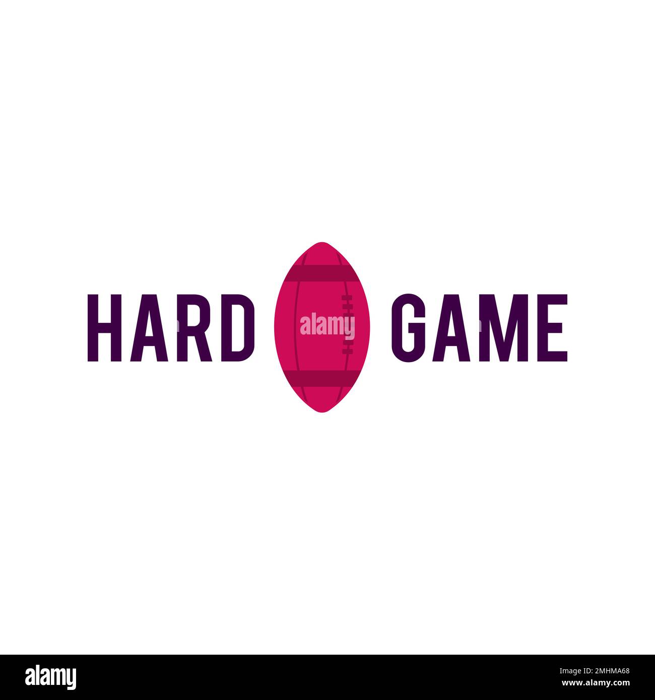 American football logo template-hard game. Rugby badge graphics ...
