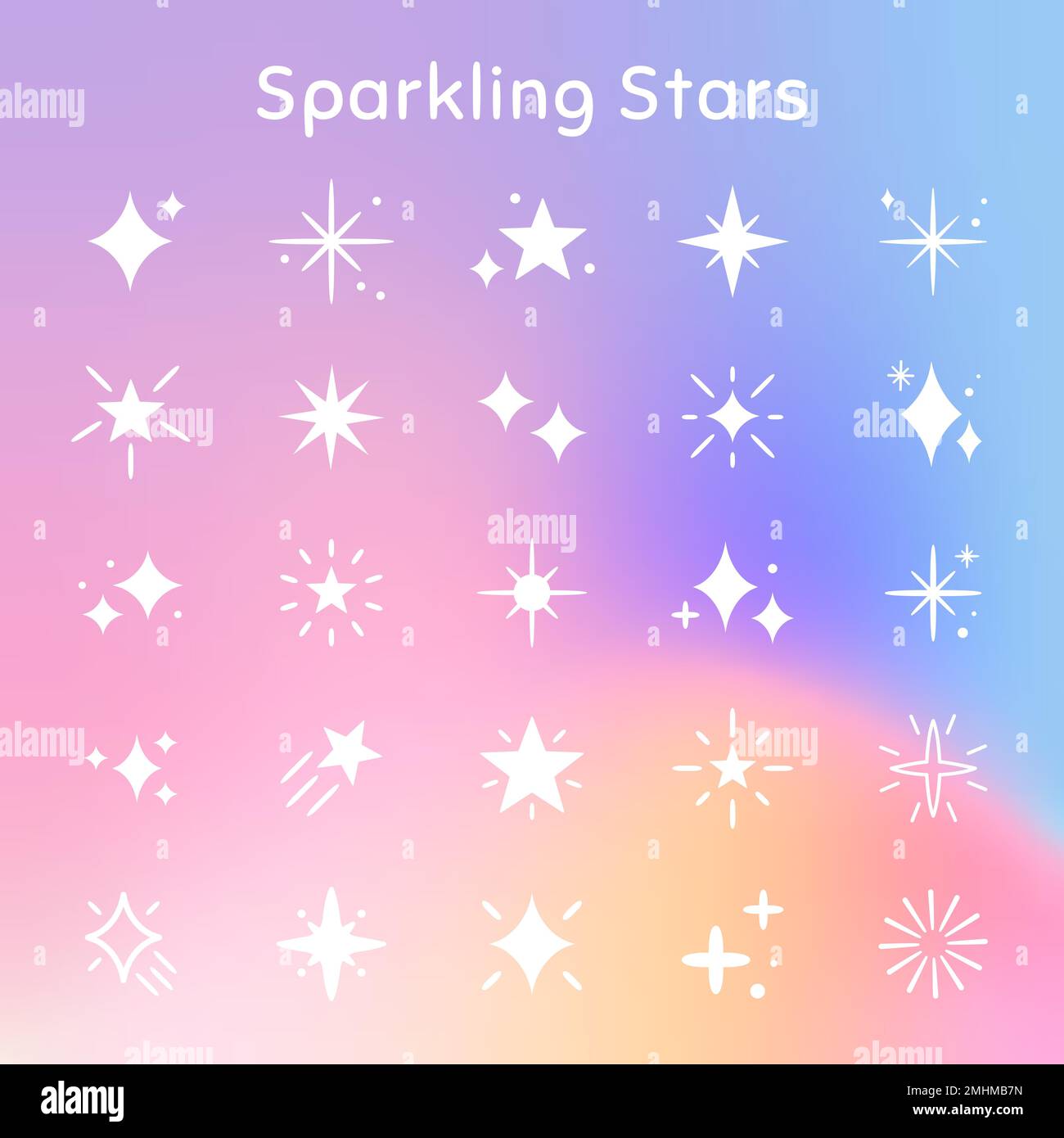Sparkling stars vector icon set in flat style Stock Vector Image & Art - Alamy