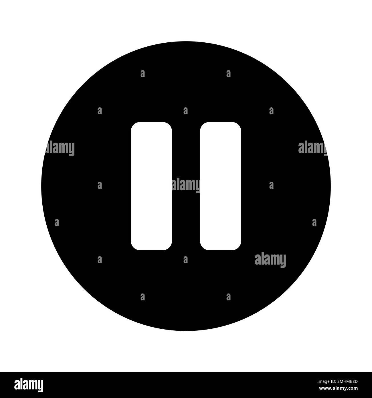 Pause icon, vector illustration. Flat design style. vector pause icon ...