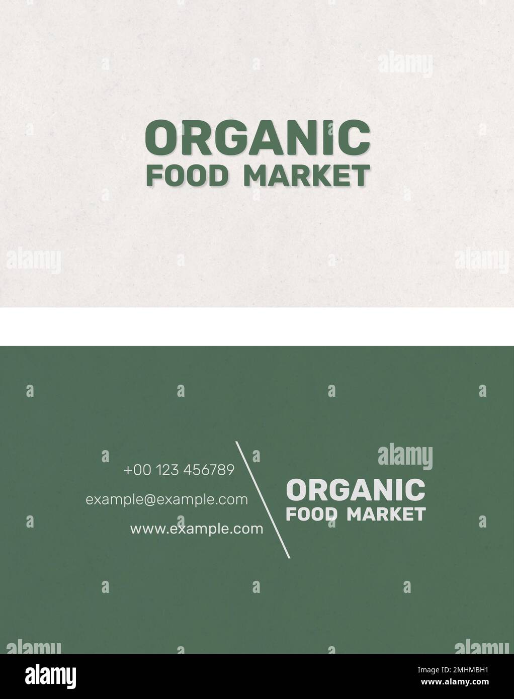 Market business card template vector in front and rear view Stock ...