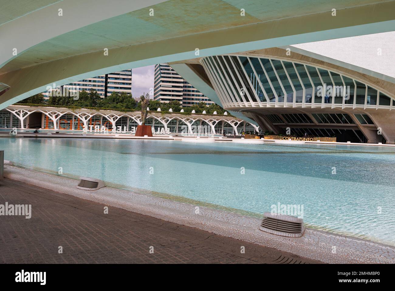 View of the Exterior Structure of the City of Arts and Sciences and the ...