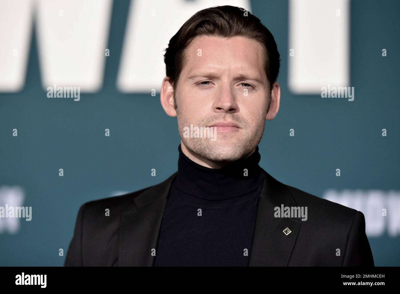Luke Kleintank attends the world premiere of "Midway" at the Regency ...