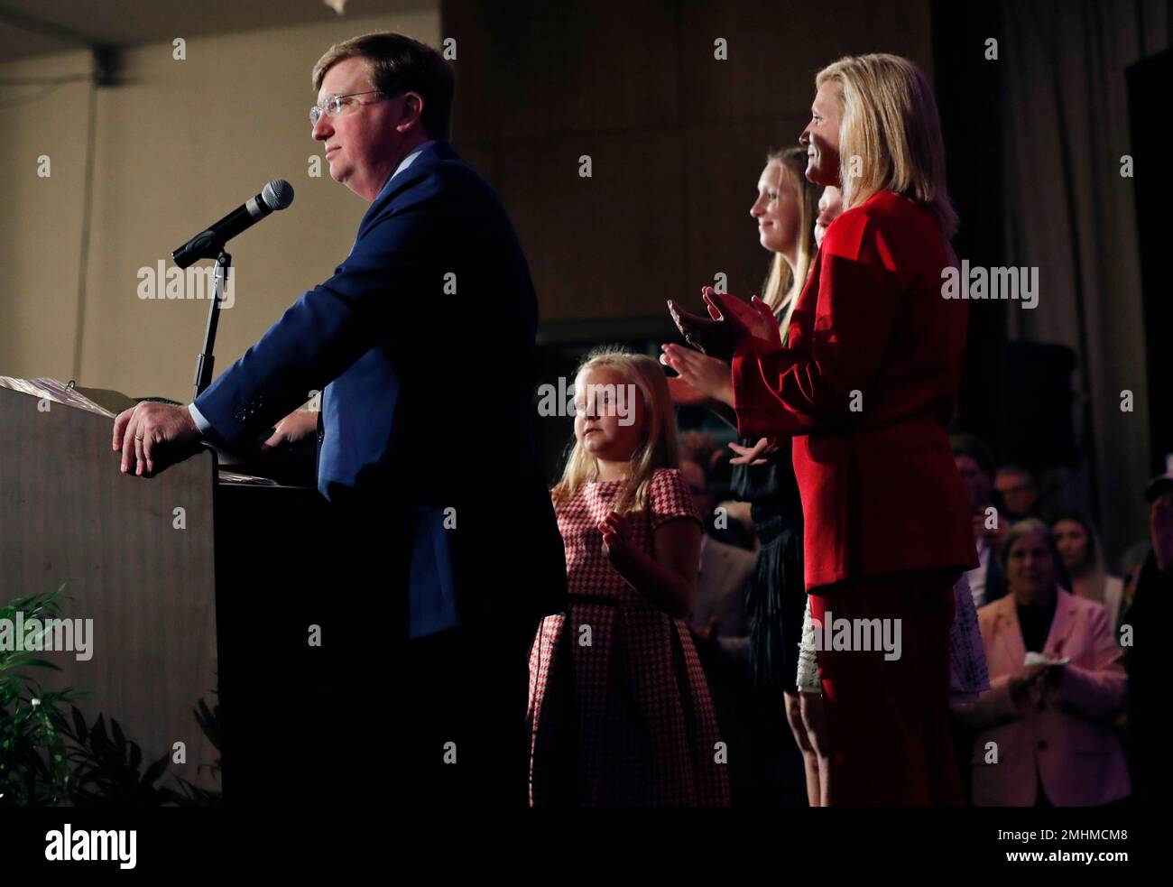 Mississippi Governor-eledt Tate Reeves addresses his supporters, as his ...
