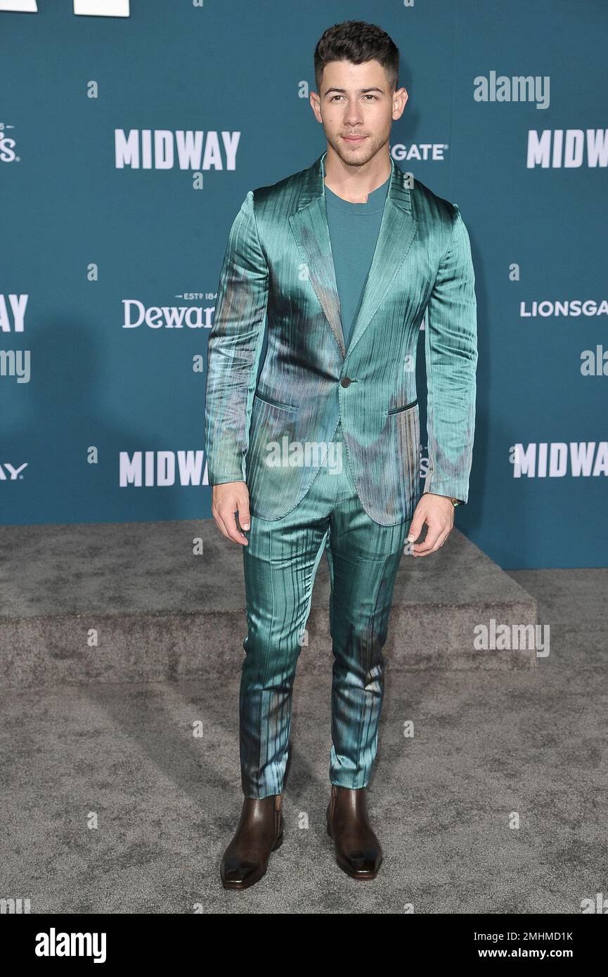 Nick Jonas attends the world premiere of "Midway" at the Regency ...