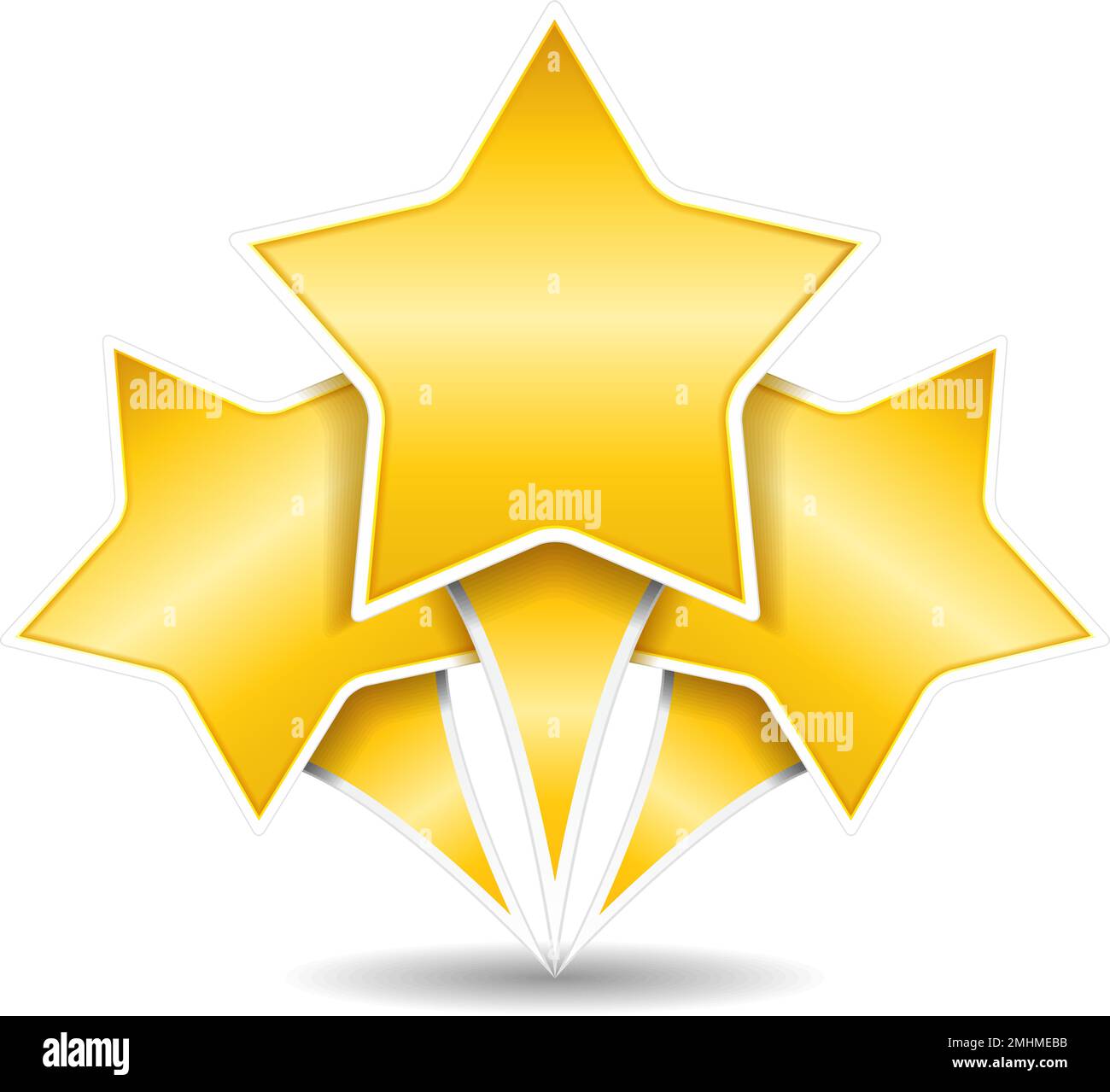 Three golden stars, vector eps10 illustration Stock Vector Image & Art ...