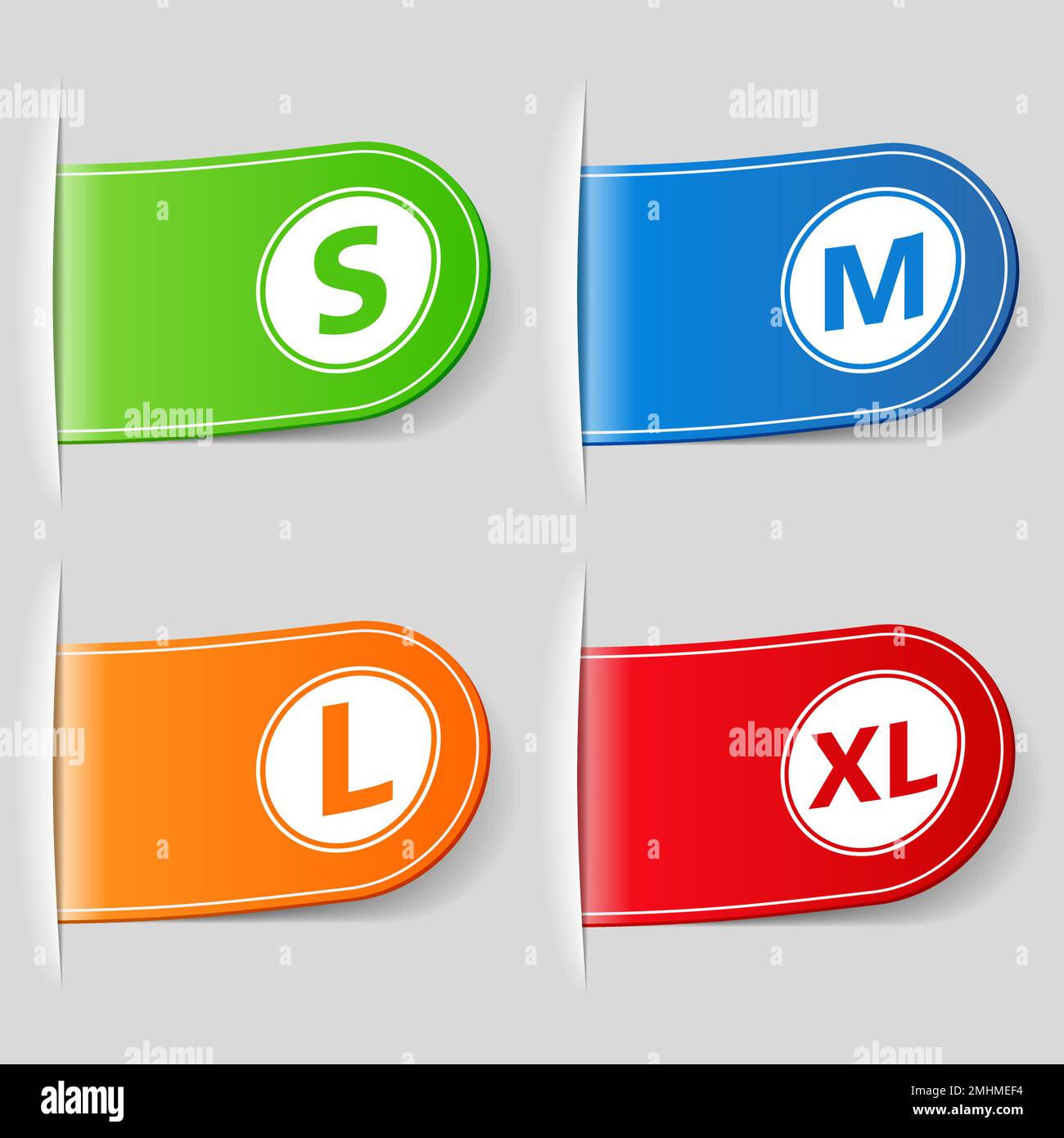 Size Labels, vector eps10 illustration Stock Vector Image & Art - Alamy