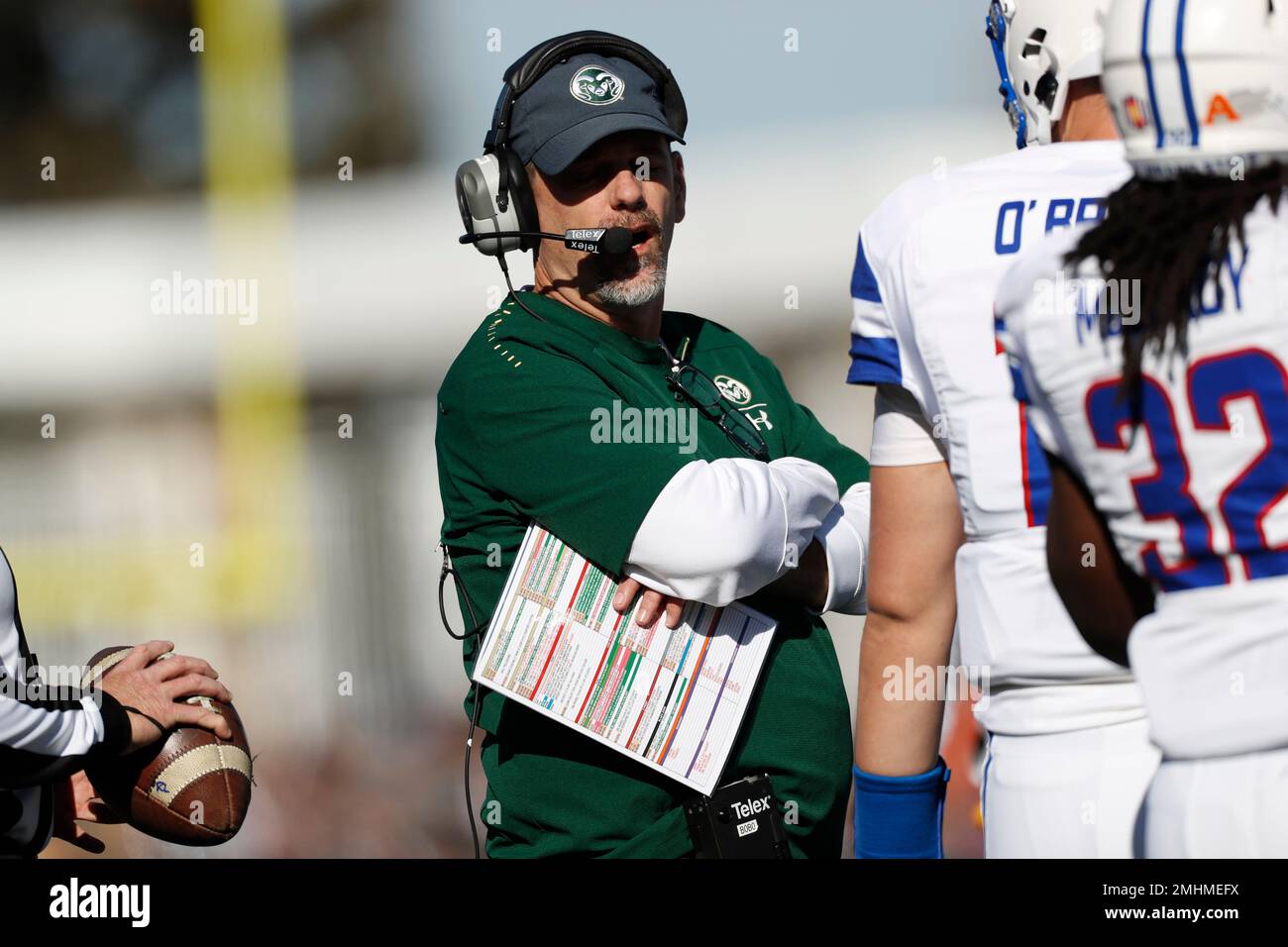 Colorado State head coach Mike Bobo in the first half of an NCAA ...
