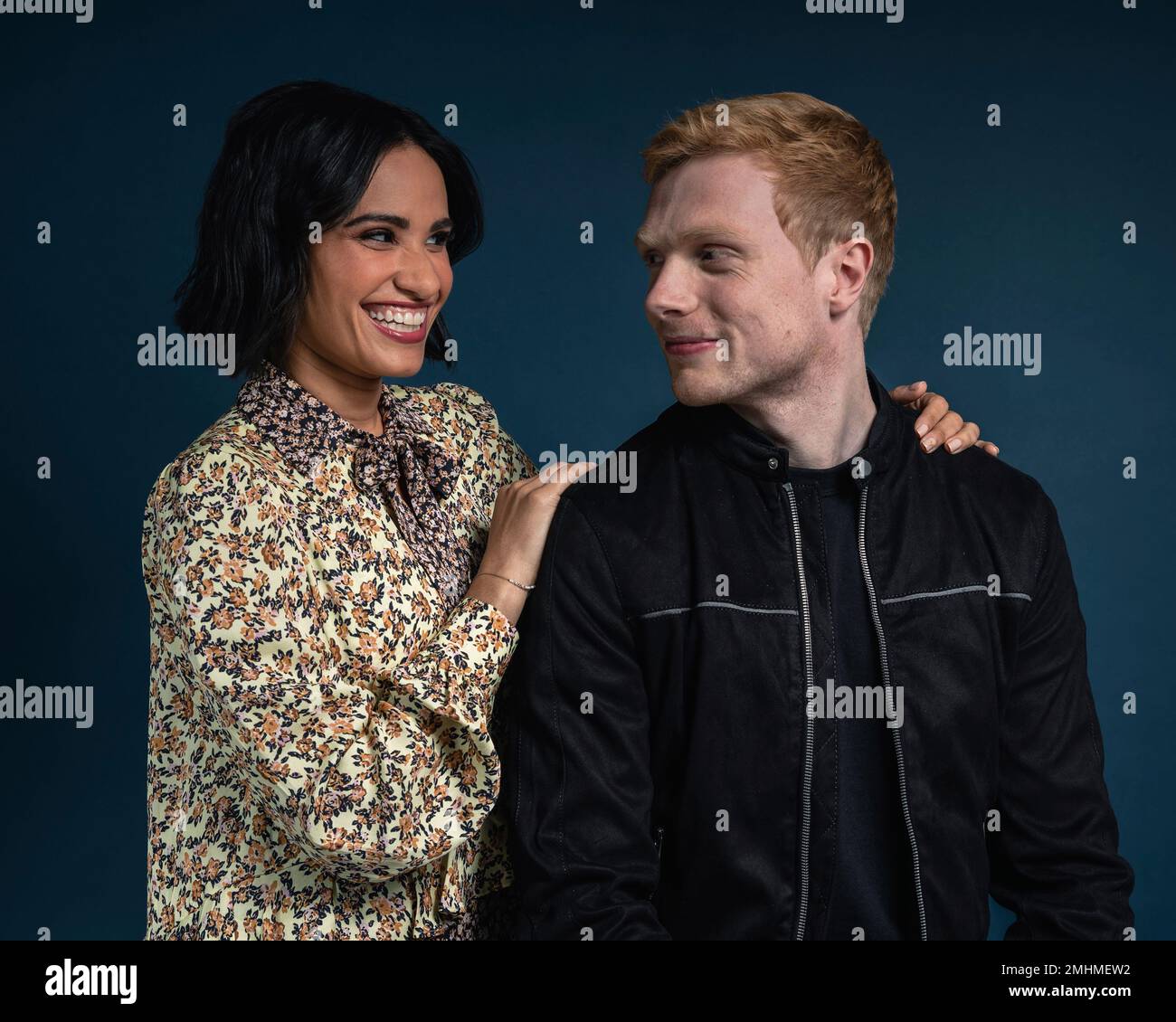 Tiffany Smith, left, and Charlie Field pose for portraits at the ...