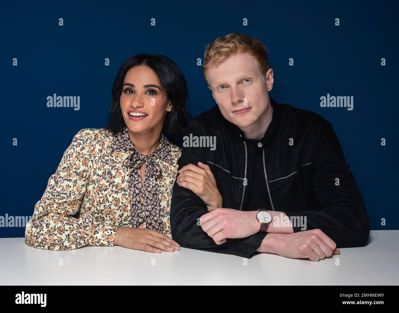 Tiffany Smith, left, and Charlie Field pose for portraits at the ...