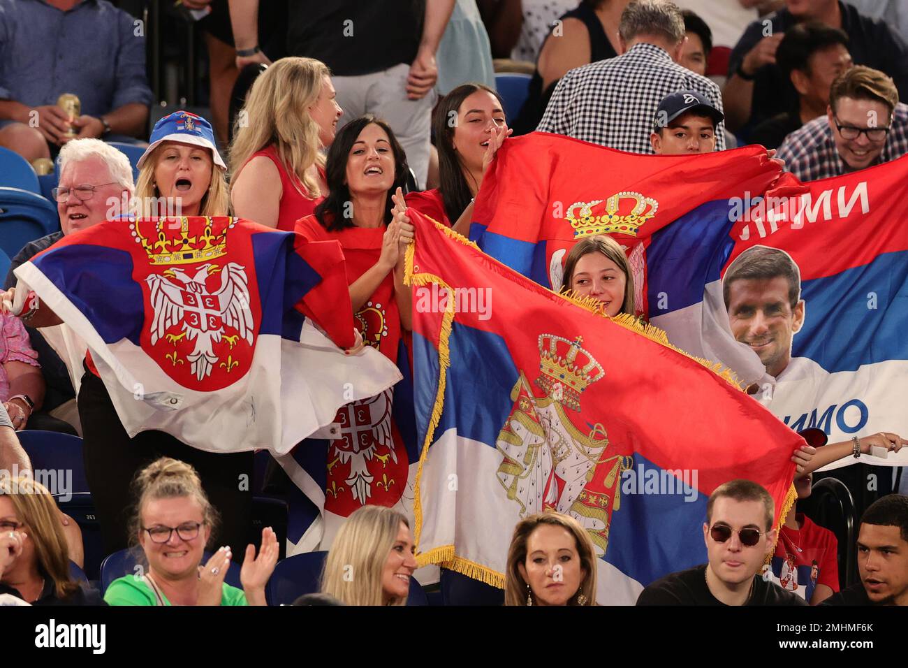 Serbian fans serbia hi-res stock photography and images - Alamy