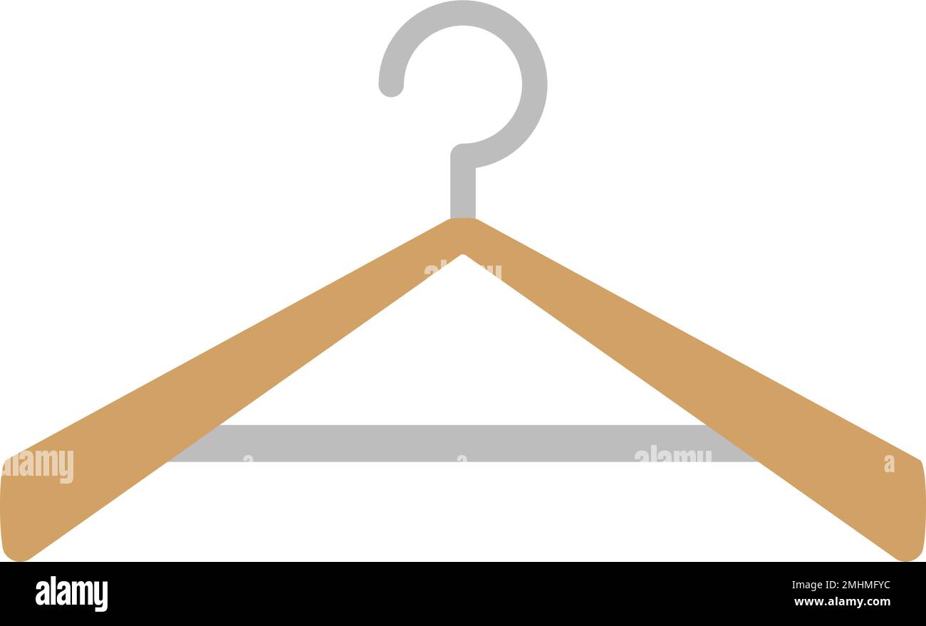 Wooden hanger icon. Hanger for clothes. Editable vector Stock Vector ...