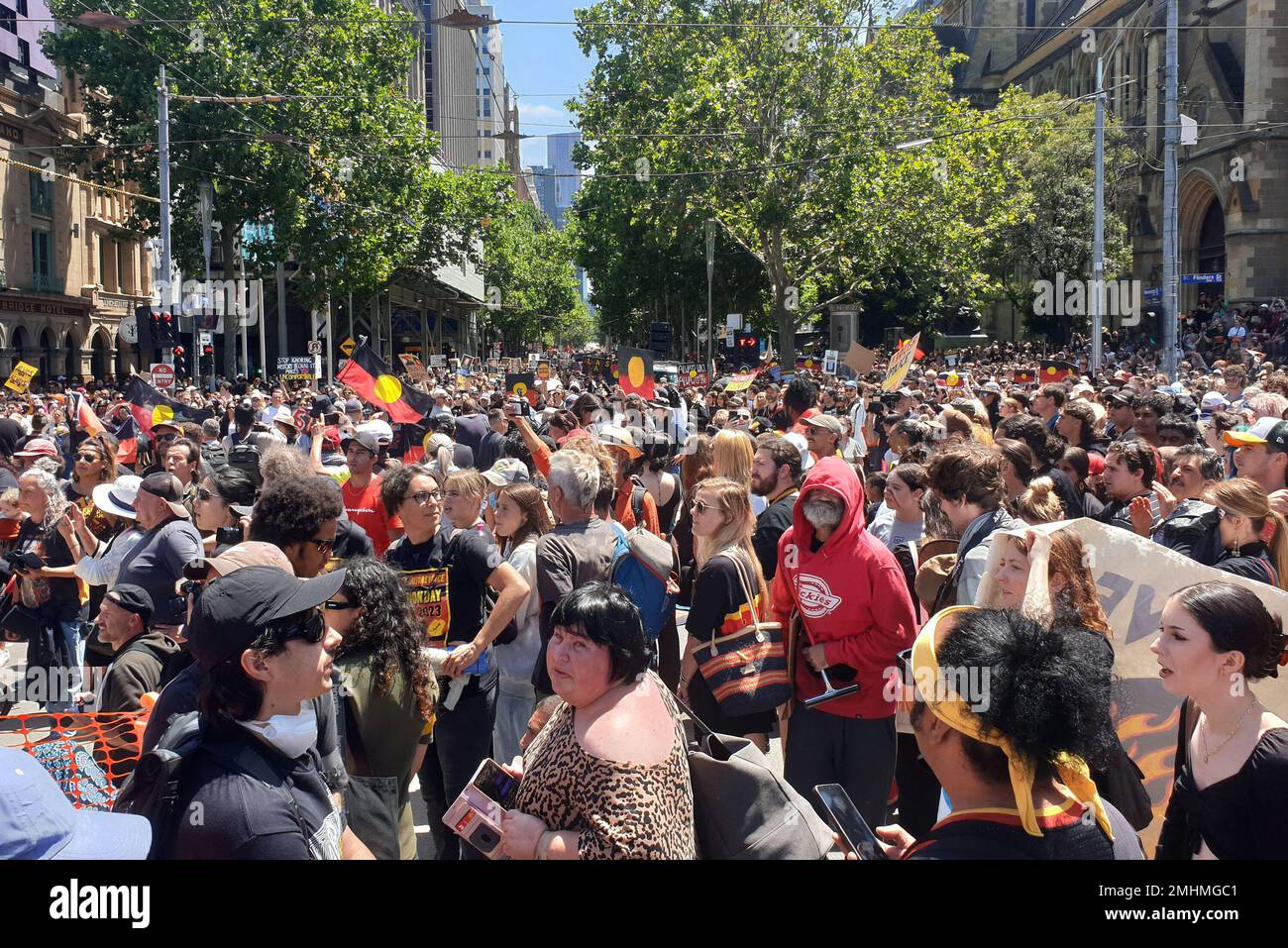 Melbourne, Victoria, Australia. 26th Jan, 2023. A large number of ...