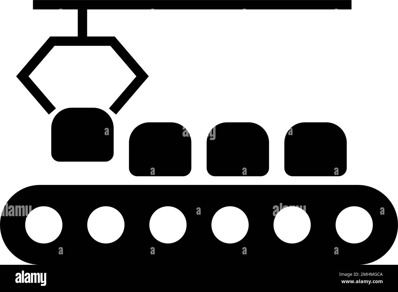 Manufacturing silhouette icon. Production factory. Editable vector ...