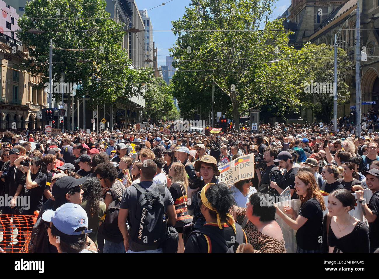 Melbourne, Victoria, Australia. 26th Jan, 2023. A large number of ...