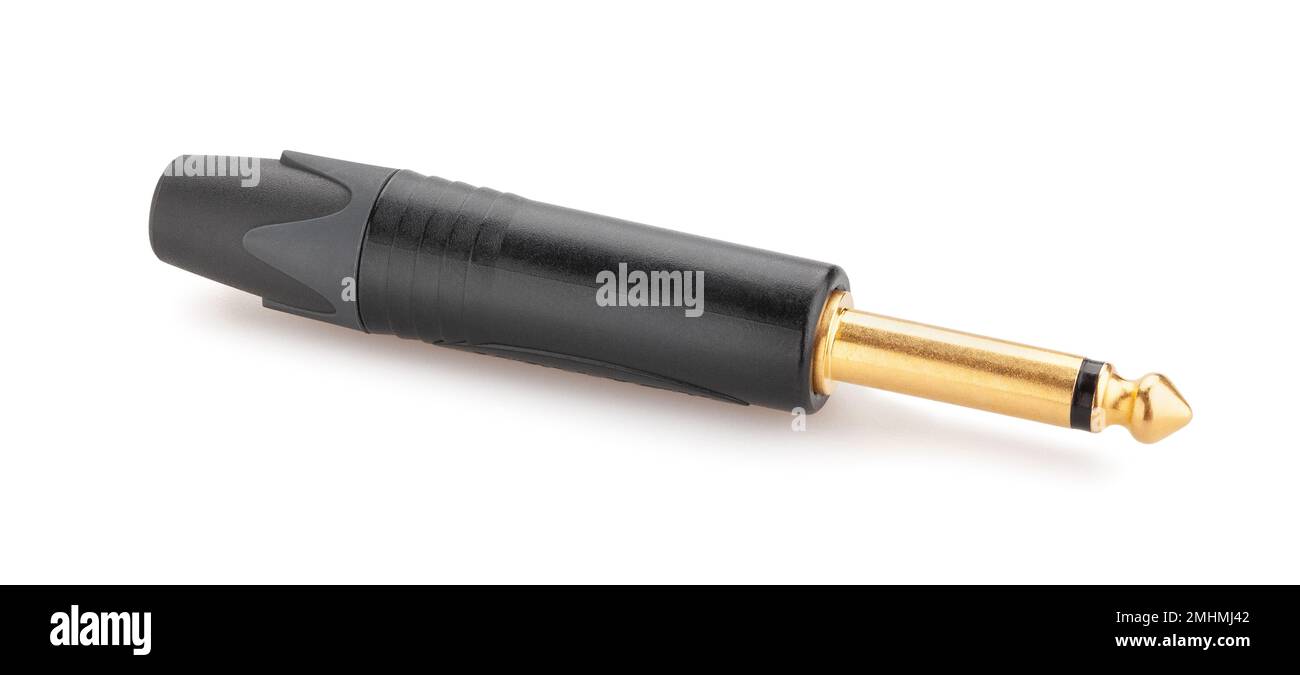 guitar plug jack path isolated on white Stock Photo - Alamy