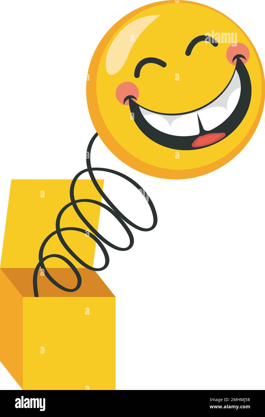 emoticon in surprise box Stock Vector Image & Art - Alamy