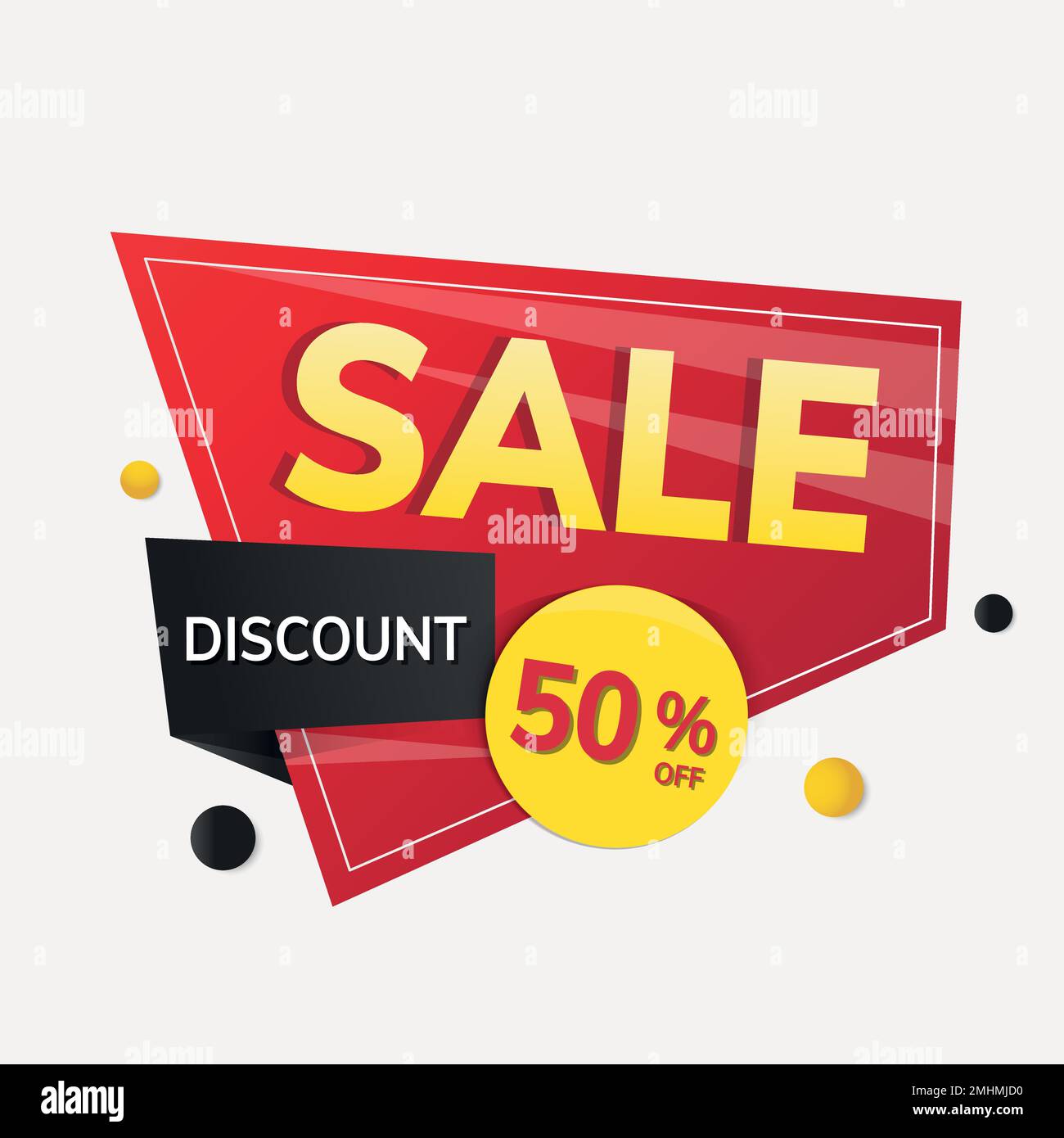 Discount banner sticker, special offer shopping clipart vector Stock ...