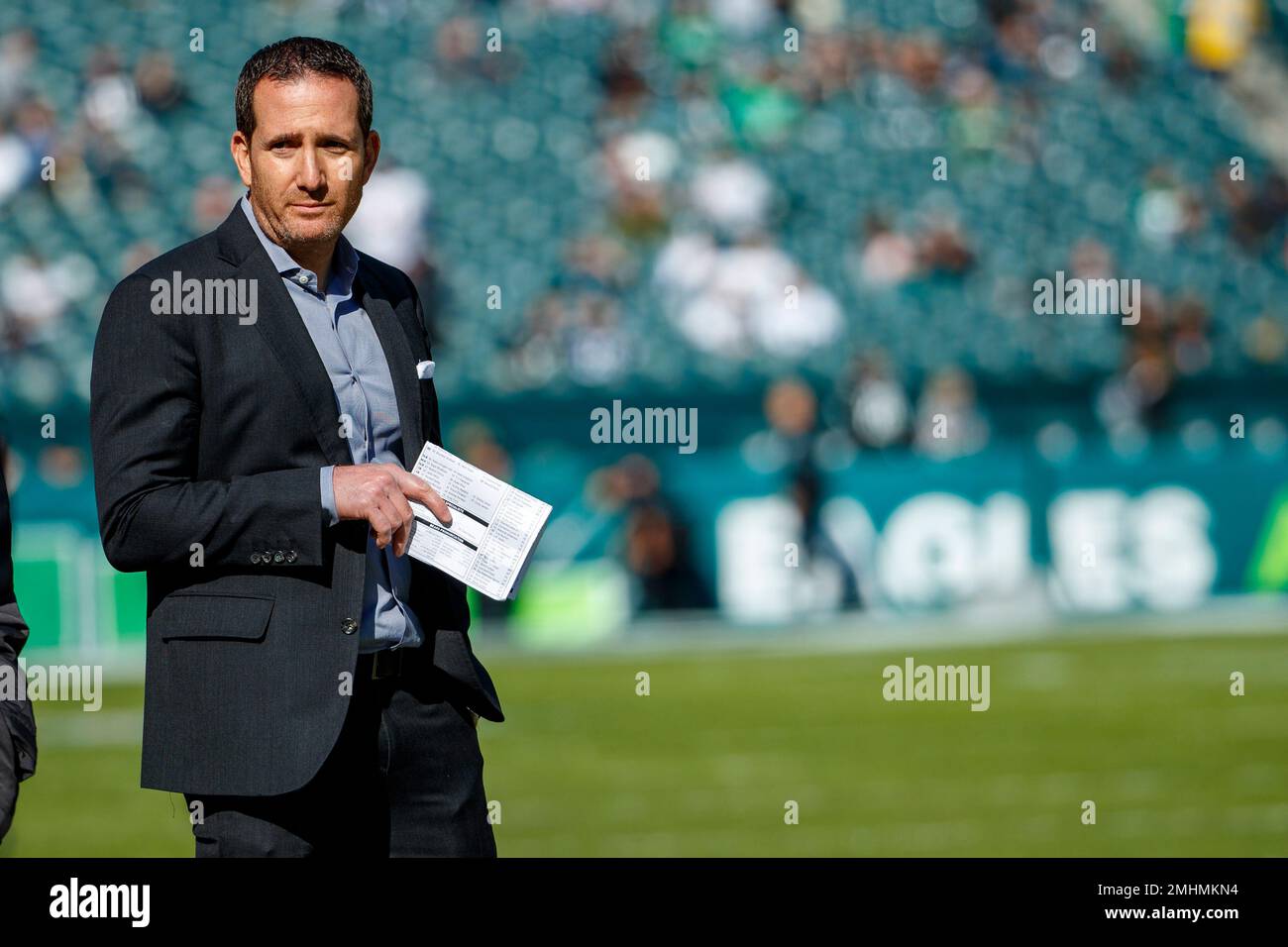 Philadelphia Eagles general manager Howie Roseman looks on prior to the ...