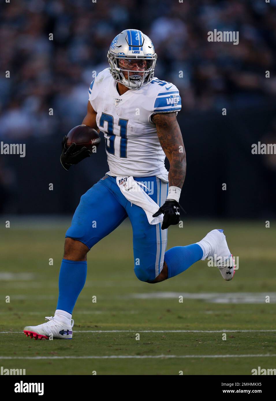 Detroit Lions running back Ty Johnson (31) against the Oakland Raiders ...