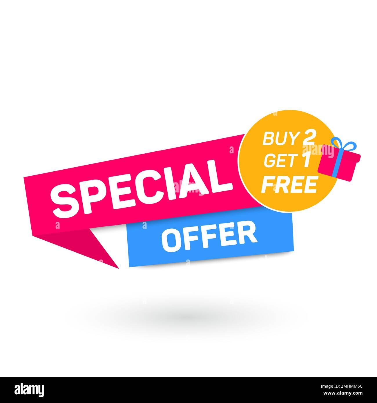 Buy 2, get 1 free. Special offer banner. Vector illustration Stock Vector Image & Art - Alamy
