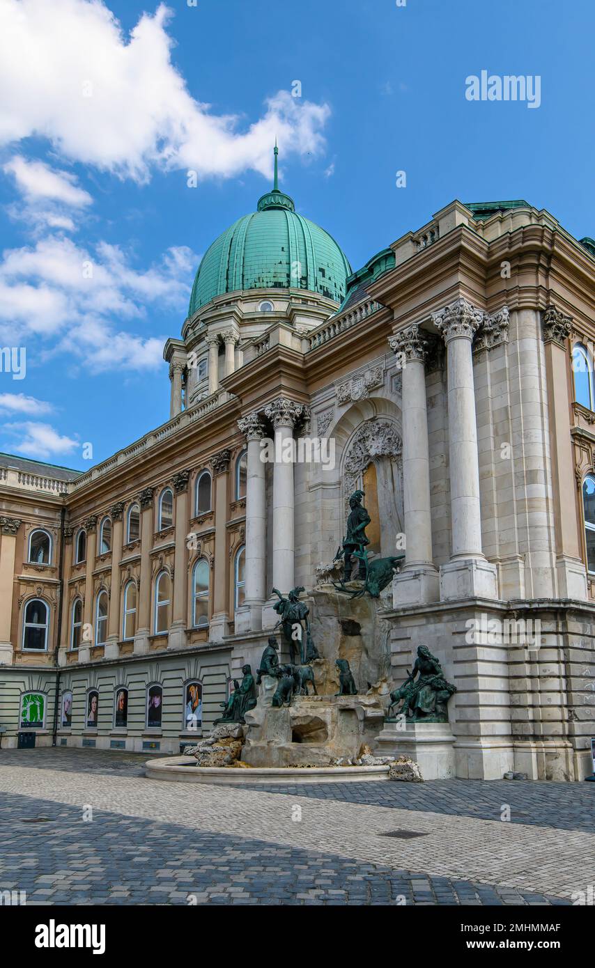 Budapest, Hungary. Fountain of King Matthias in Buda Castle Royal ...