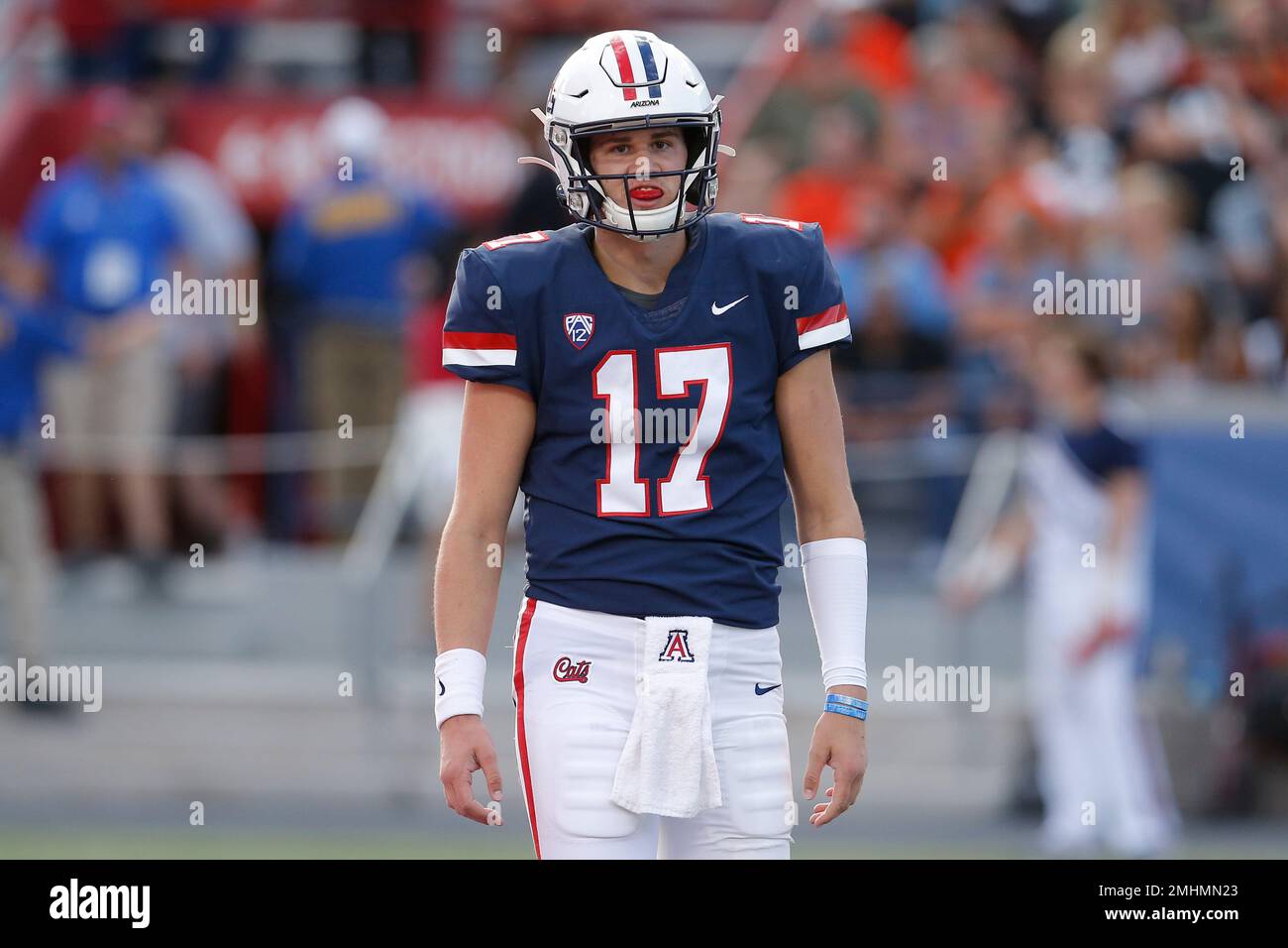 Arizona quarterback Grant Gunnell (17) in the second half during an ...