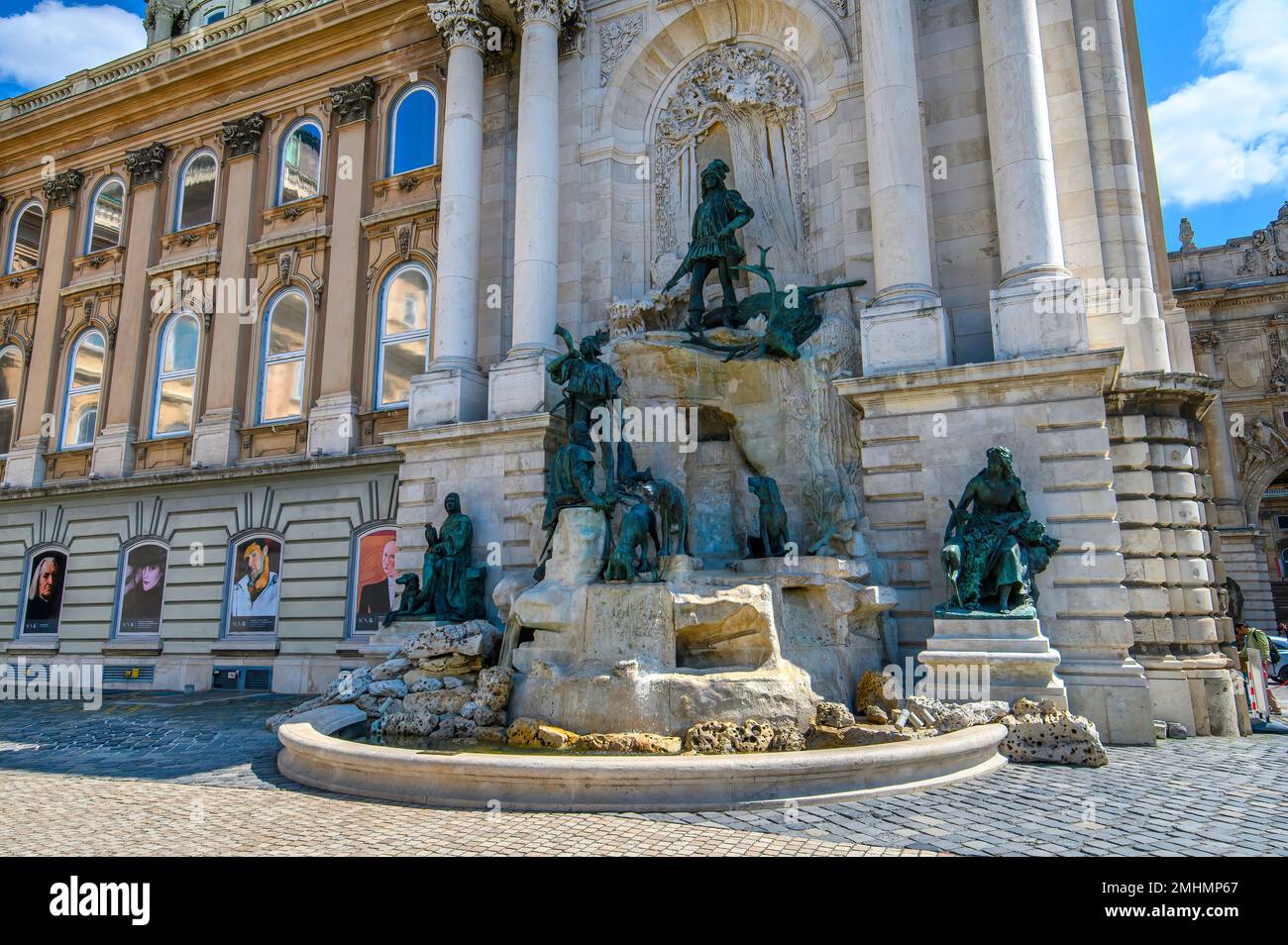 Budapest, Hungary. Fountain of King Matthias in Buda Castle Royal ...