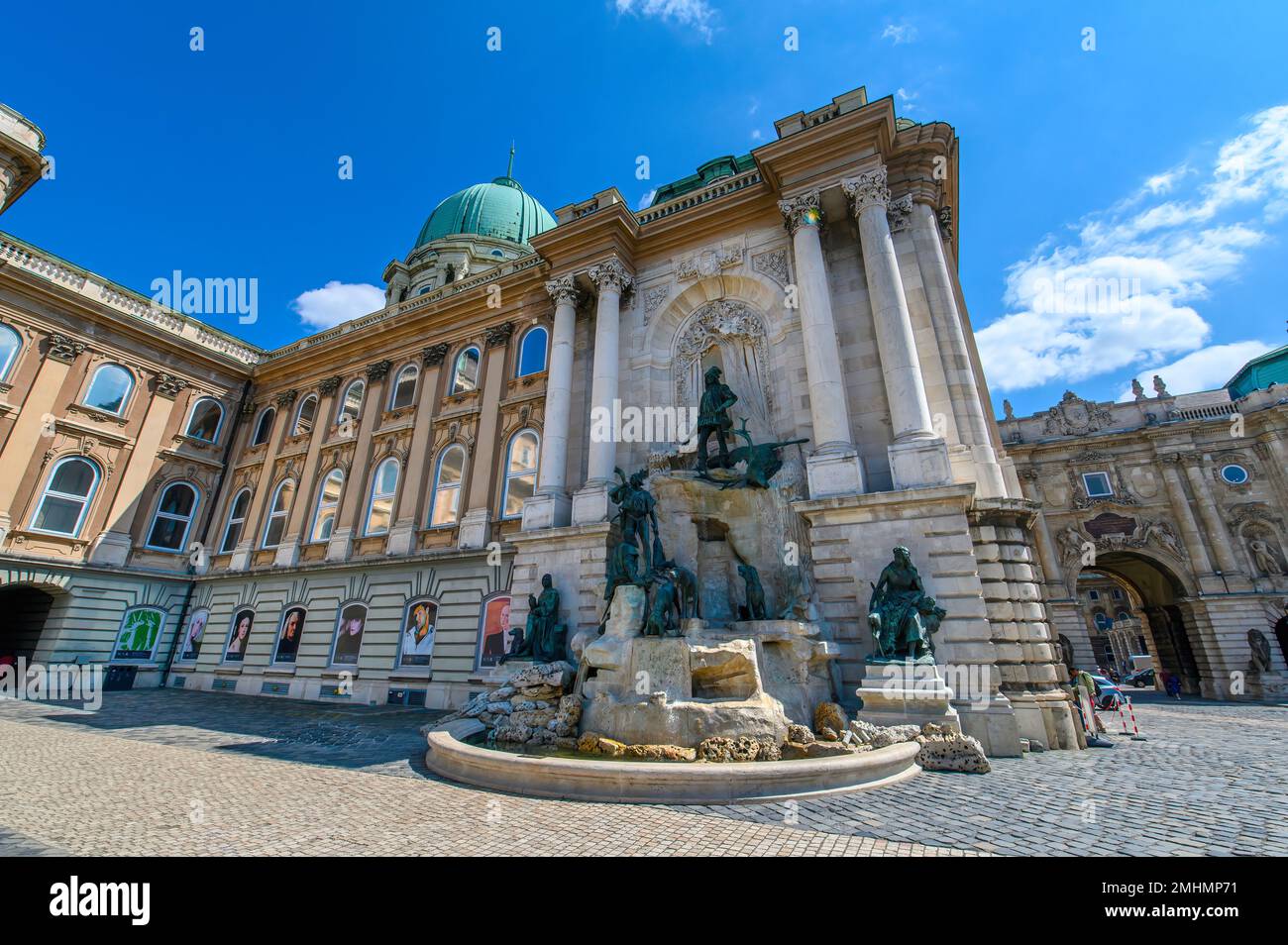 Budapest, Hungary. Fountain of King Matthias in Buda Castle Royal ...