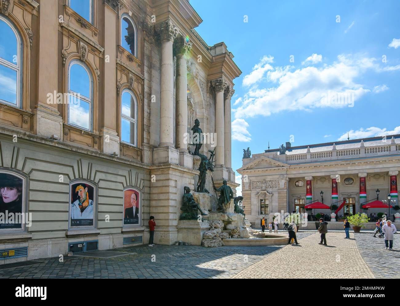 Budapest, Hungary. Fountain of King Matthias in Buda Castle Royal ...