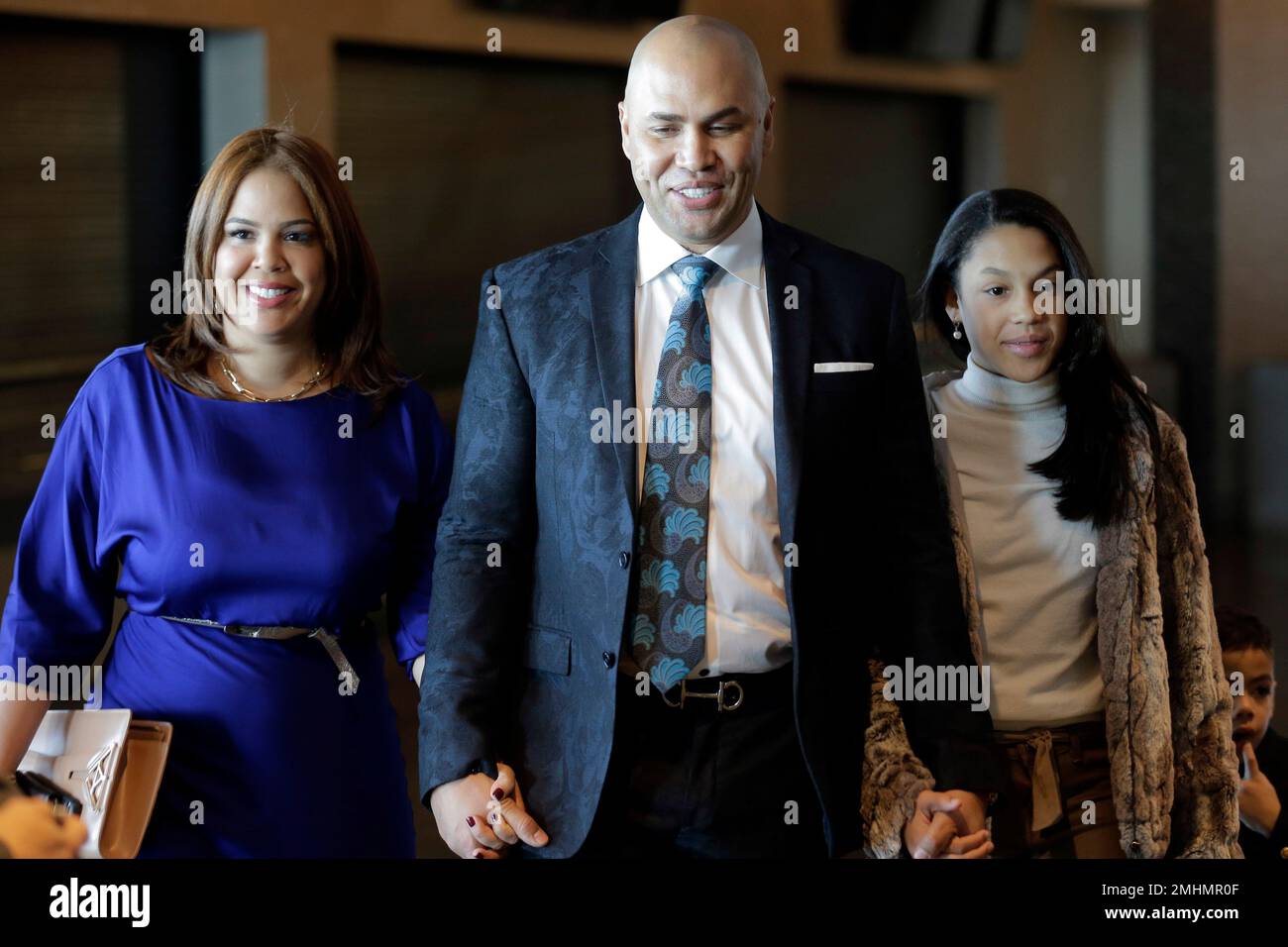The New York Mets new manager, Carlos Beltran, arrives to a news ...