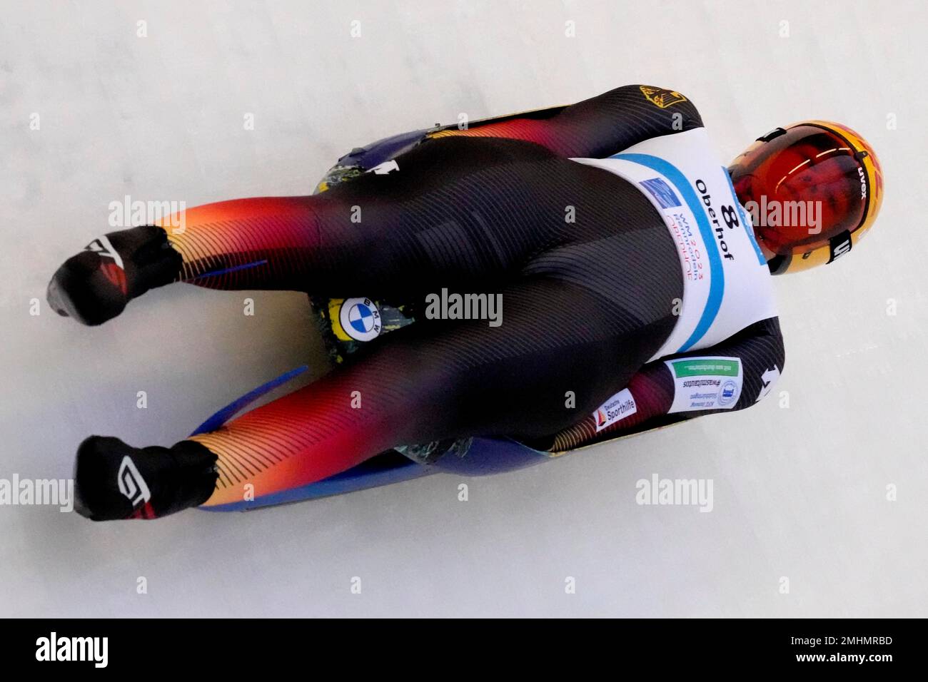 Merle Fraebel of Germany speeds down the track during the sprint women ...