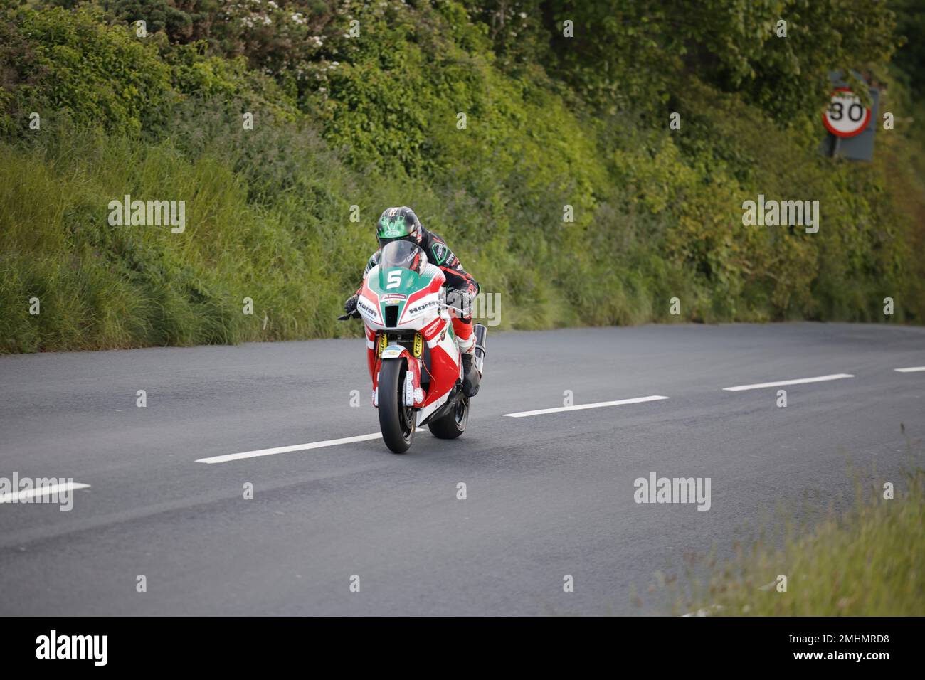 Isle of Man TT 22, Rhencullen Practice Week Stock Photo - Alamy