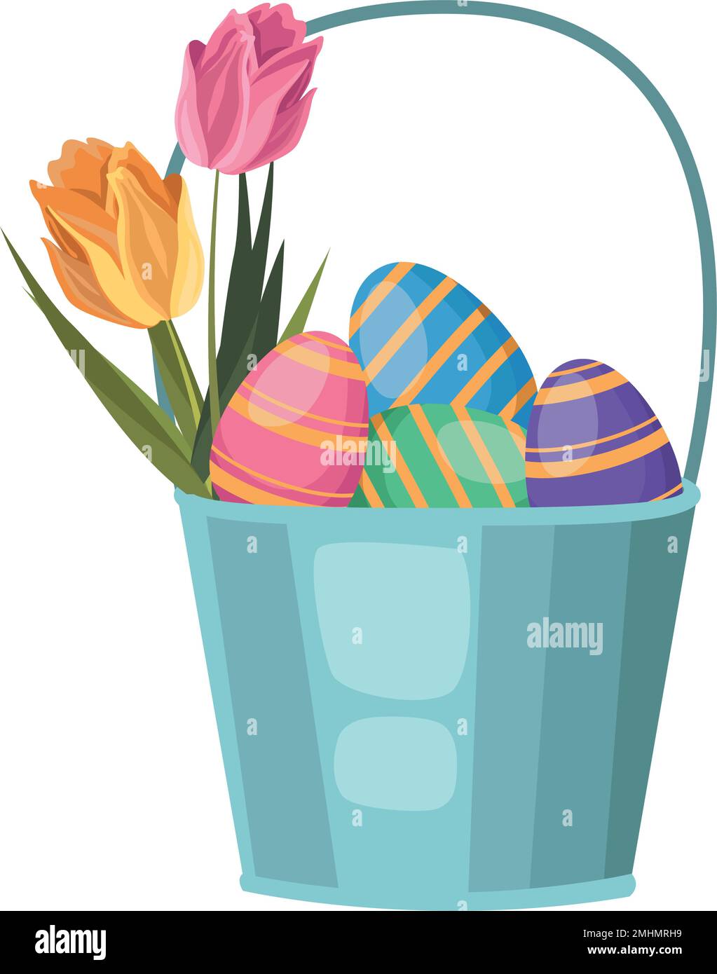 Bucket of eggs Stock Vector Images - Alamy