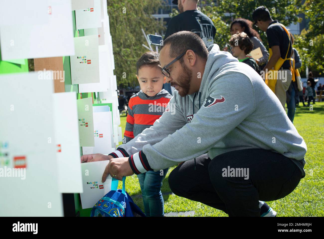 IMAGE DISTRIBUTED FOR THE LEGO® GROUP - David Sanchez and his son Cruz ...