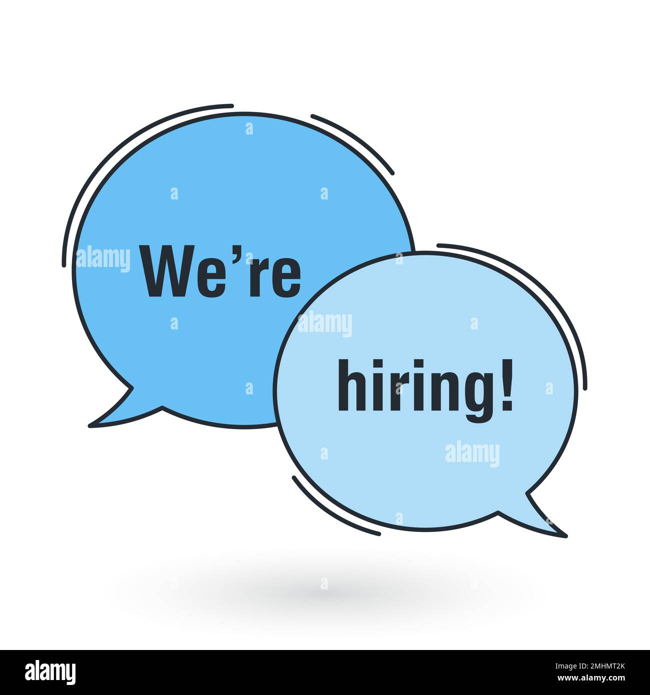 We are hiring recruitment vector concept in mimimalist style with ...