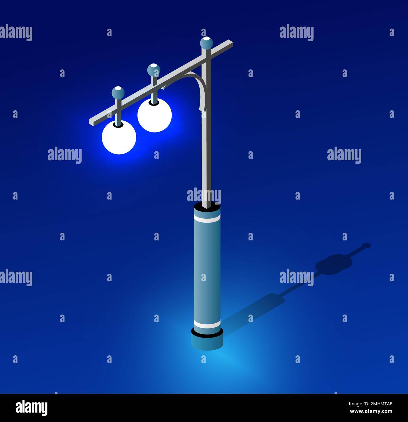 Isometric set ultra city concept of lanterns, an ultraviolet 3d modern ...