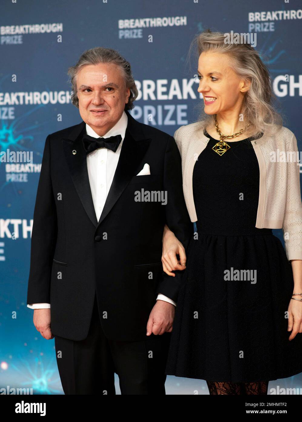 2020 Breakthrough Prize in Mathematics winner Alex Eskin, left, poses ...