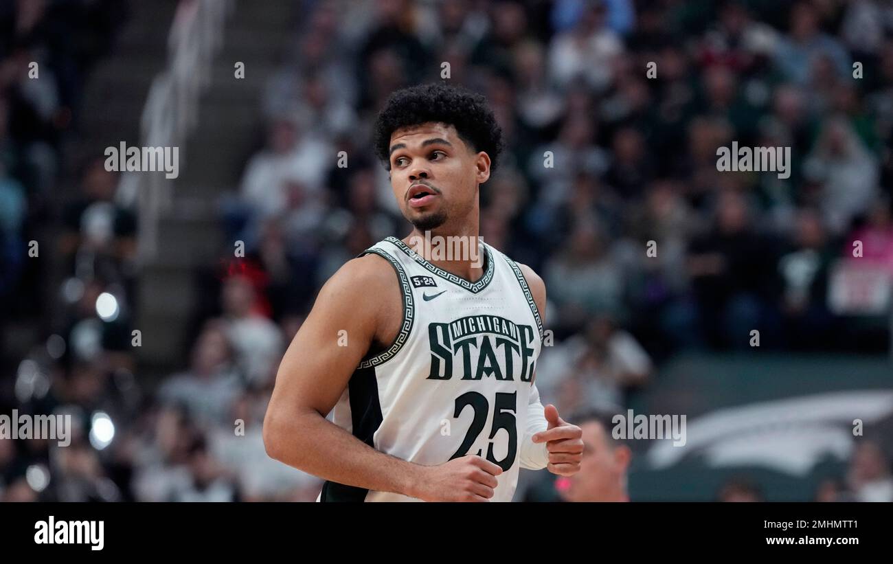 Michigan State forward Malik Hall plays during the first half of an ...