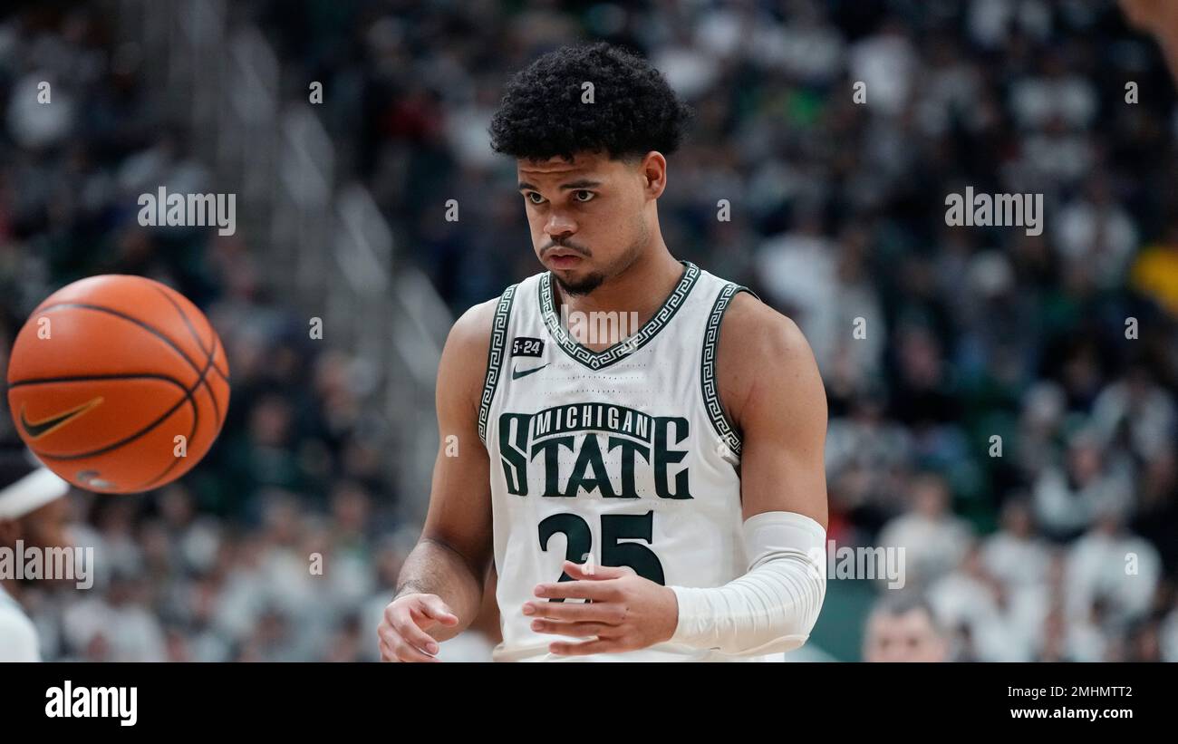 Michigan State forward Malik Hall plays during the first half of an ...