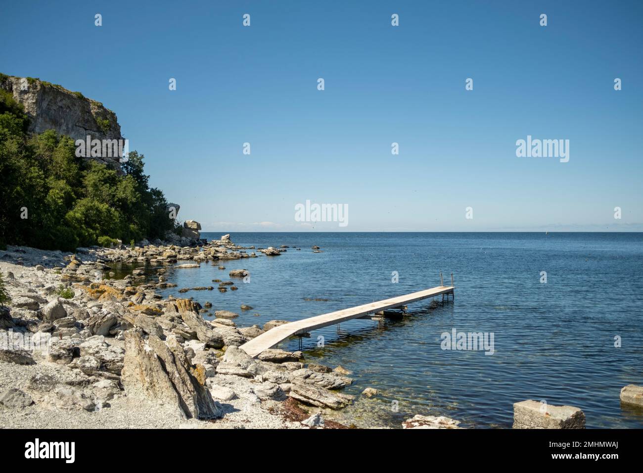 Boardwalk rock jetty hi-res stock photography and images - Alamy