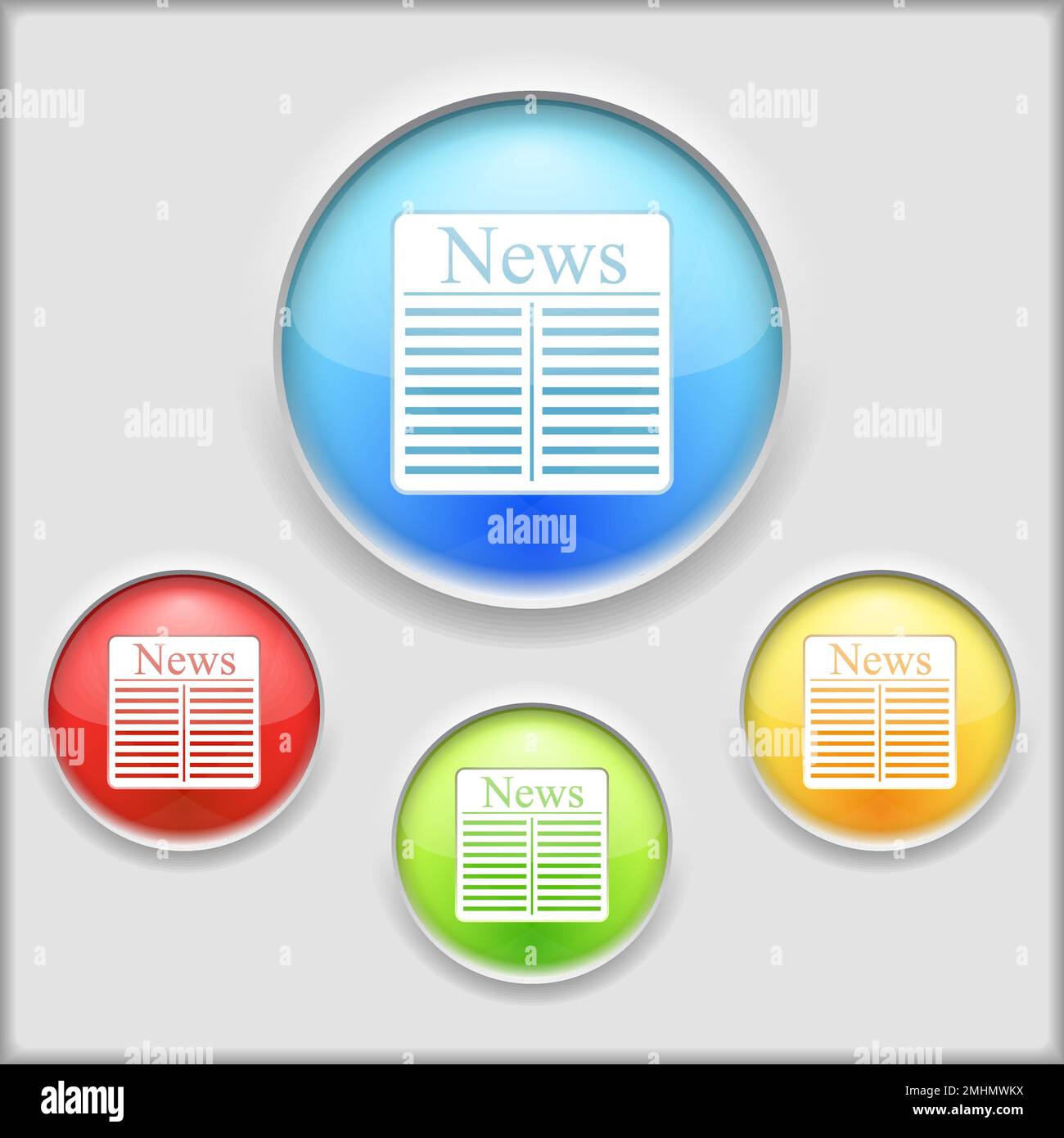 Abstract icon of newspaper, vector eps10 illustration Stock Vector ...