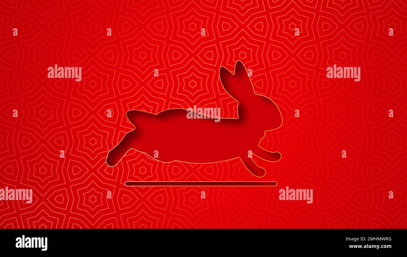 Celebrate chinese new year of the rabbit 3d illustration Stock Photo ...